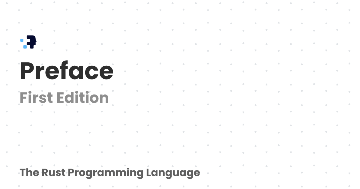 Preface | The Rust Programming Language